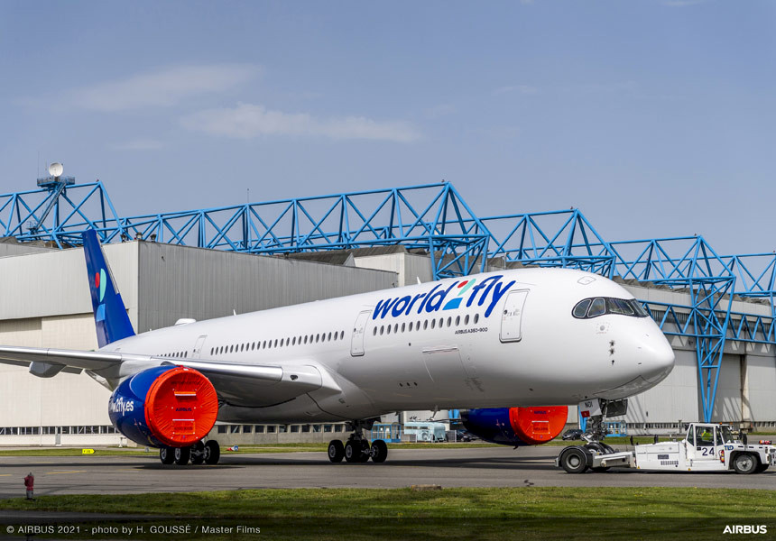 První Airbus A350 pro novou aerolinii World2Fly se ukázal v plných barvách | Airways.cz